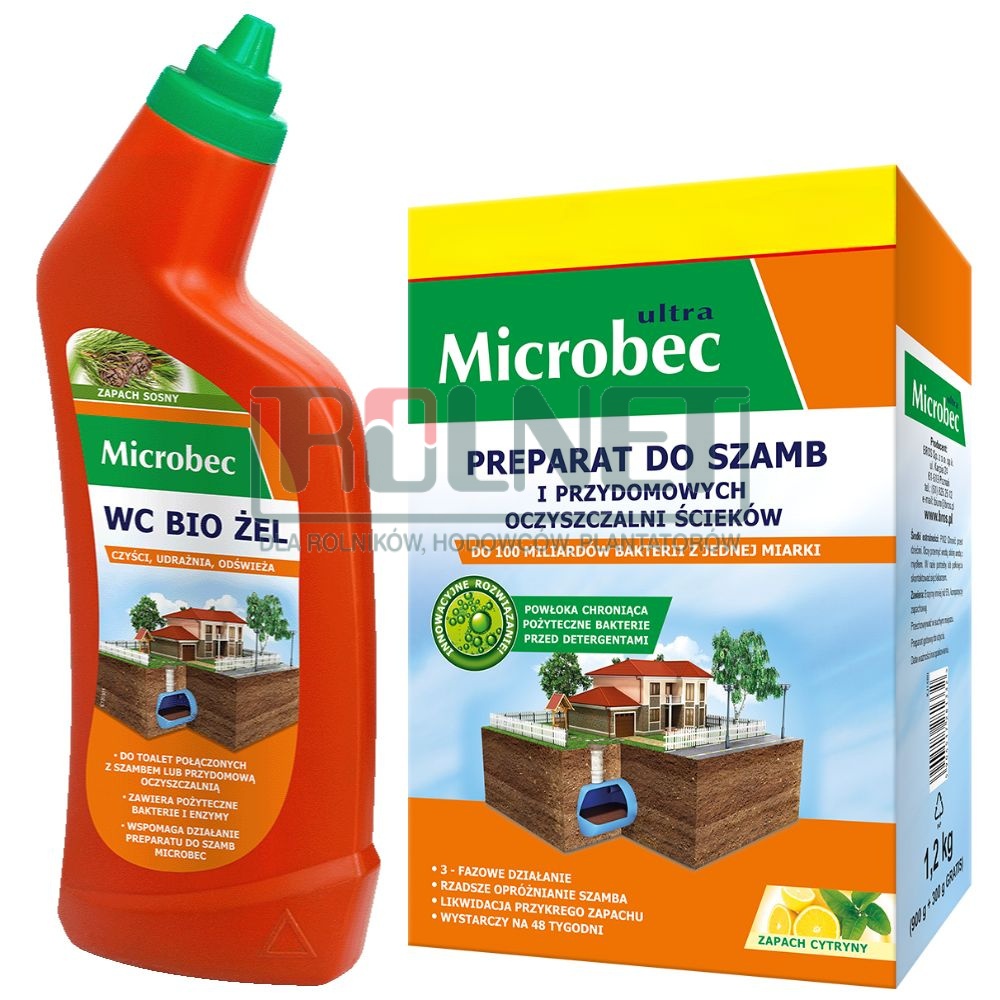 Microbec Ultra preparat do szamb i oczyszczalni ścieków 1kg + Microbec ...